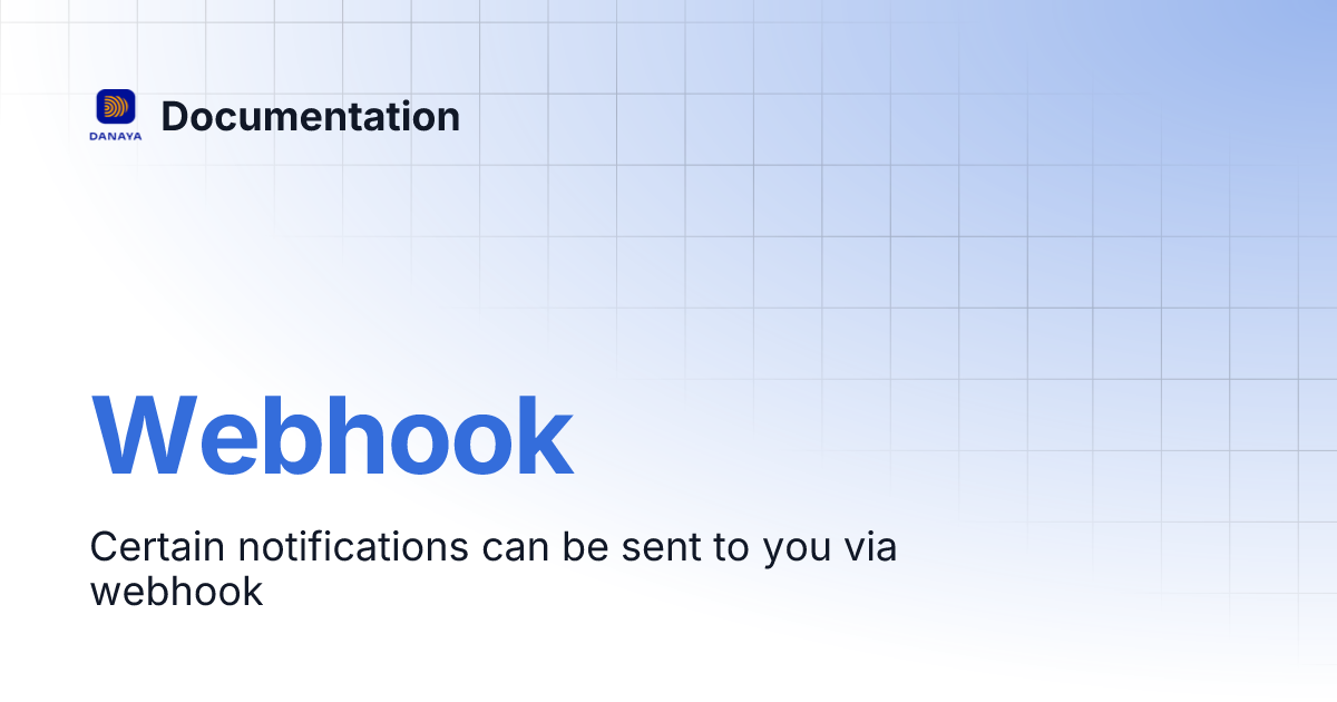 Webhook | Documentation